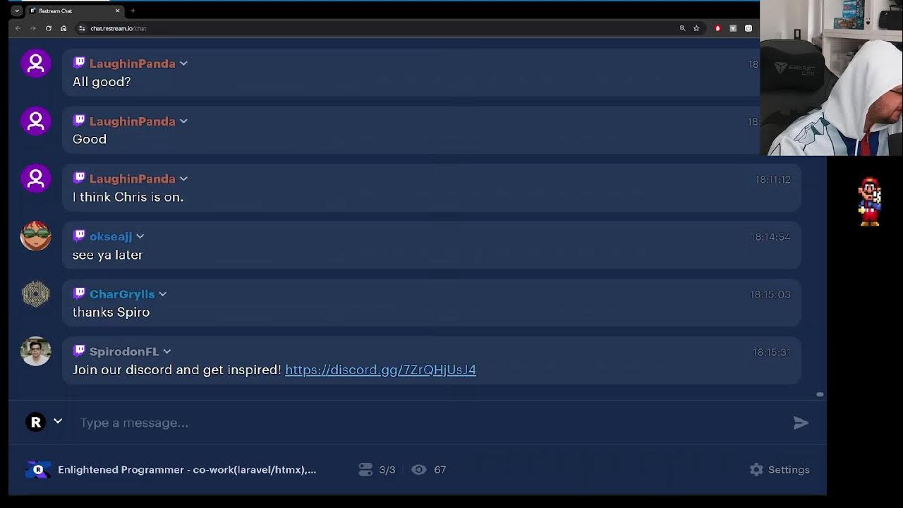 Enlightened Programmer - co-work(laravel/htmx), new project, videogame(html/zig/wasm) - YouTube