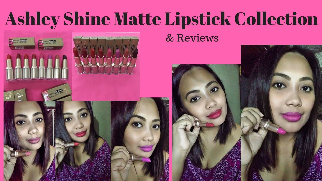 Ashley shine Cosmetics Matte Lipstick Nude edition & give aways - YouTube