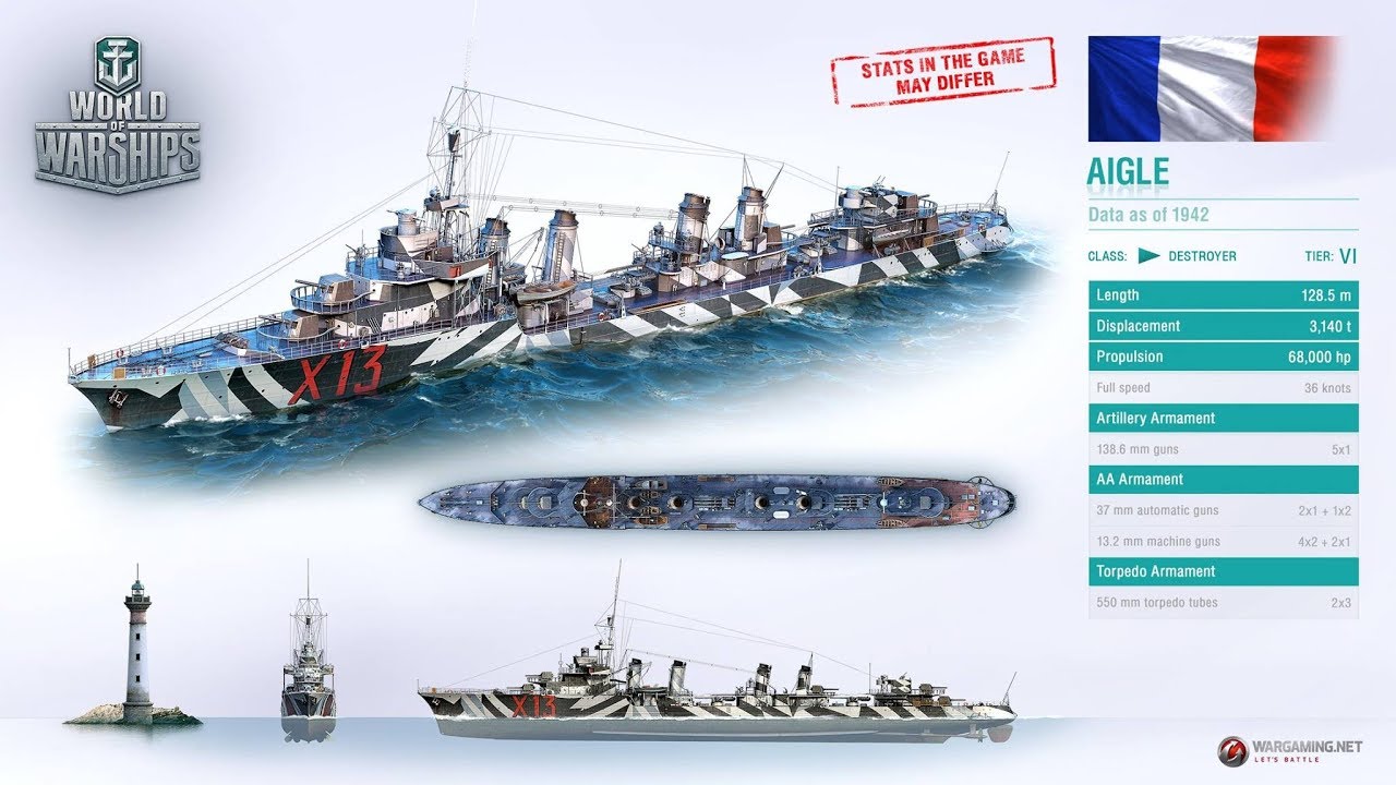 Aigle-French destroyer - YouTube
