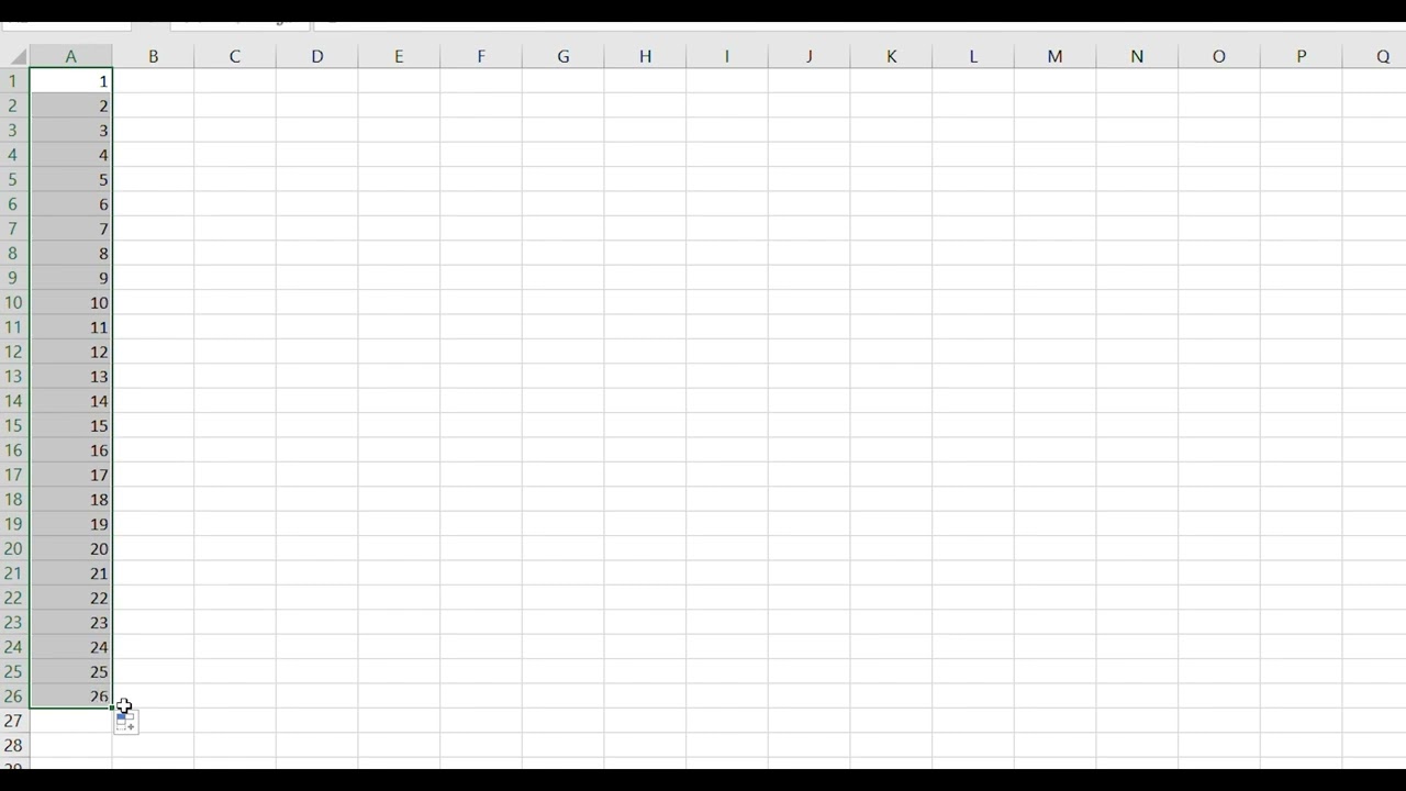 Sequence Auto List Of Numbers Excel YouTube Sequence Auto List Of Numbers Excel YouTube