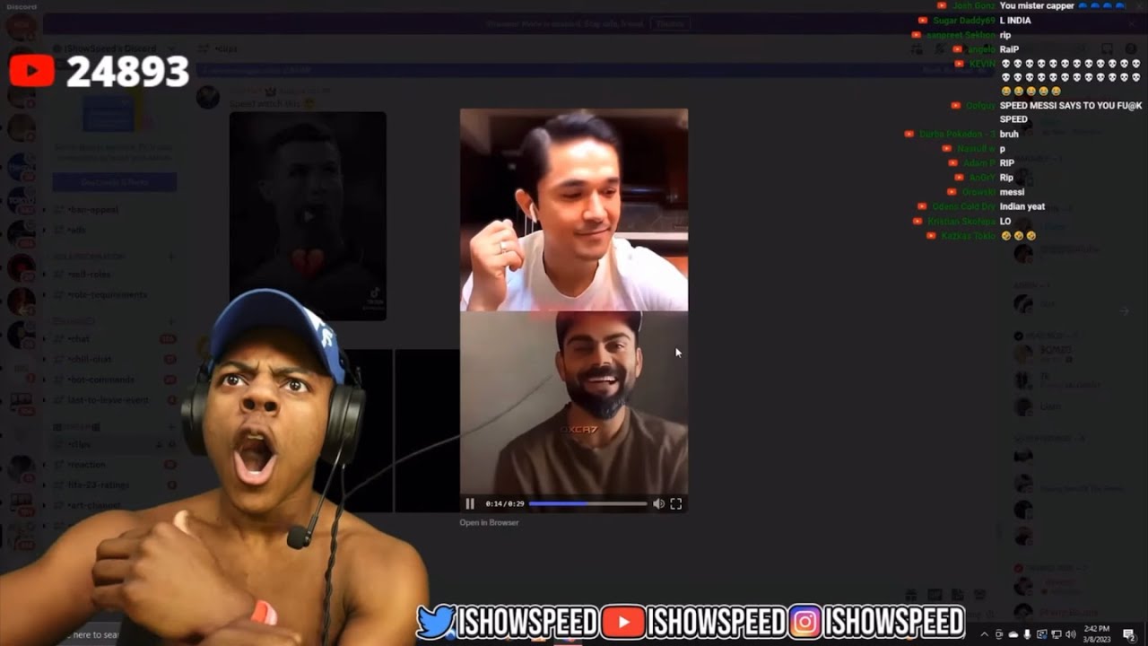 Speed Reacts To Virat Kohli Says Cristiano Ronaldo - YouTube