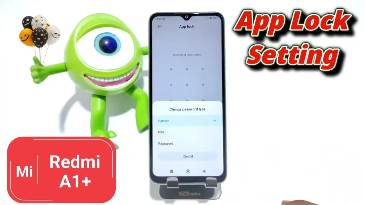How to set app lock in Redmi a1 plus/Redmi a1 plus me app lock kaise kare/app lock setting - YouTube