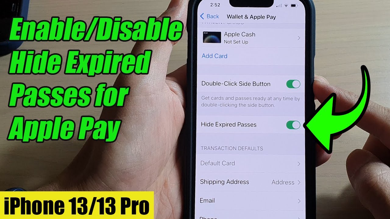 iPhone 13/13 Pro: How to Enable/Disable Hide Expired Passes for Wallet ...