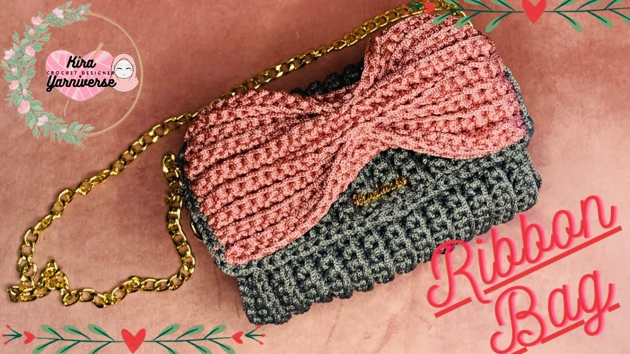🎀 Super Easy RIBBON BAG Crochet Tutorial For Beginners 🎀 (Bow Bag ...
