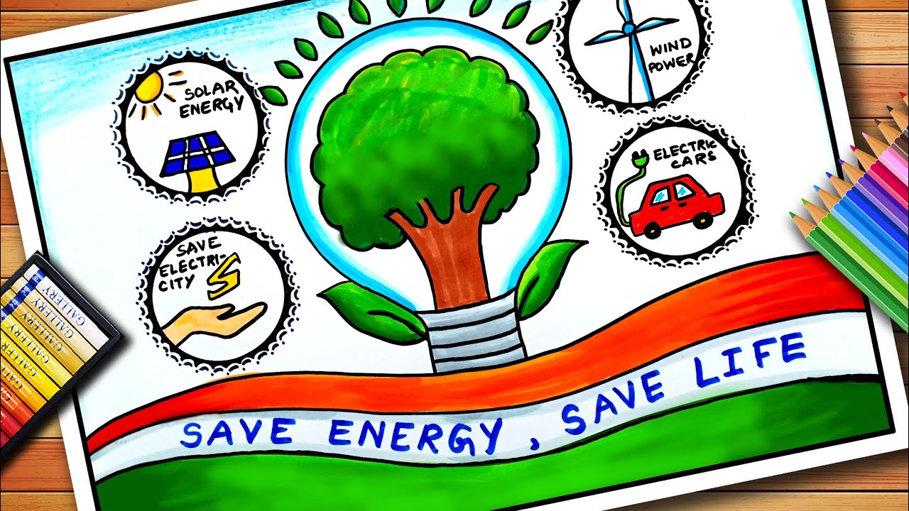 Save Energy Drawing | Energy Conservation Poster | What can I do to ...
