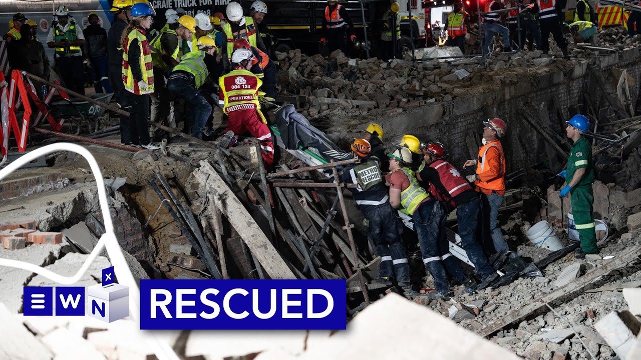 George building collapse: another worker rescued - YouTube