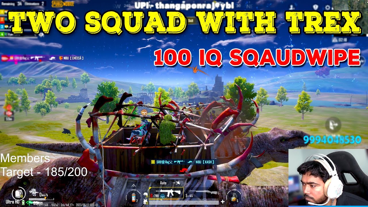 T-Rex Squad vs T-Rex Squad || 100 IQ Squadwipe🔥 - VINTAGE RAJ SOLO vs SQUAD #rajgaming # ...