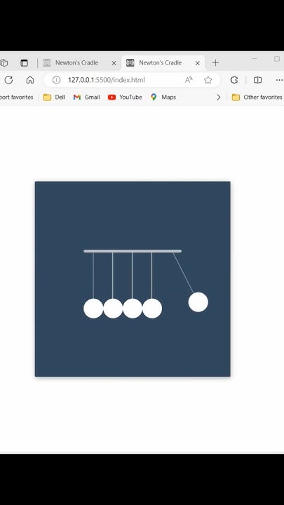Newton's Cradle Animation#code #website #developer #coding #code #animation - YouTube