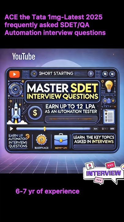 Jan 2025-Tata 1mg-Interview Questions asked for Automation QA JAVA | SDET/QA Automation - YouTube