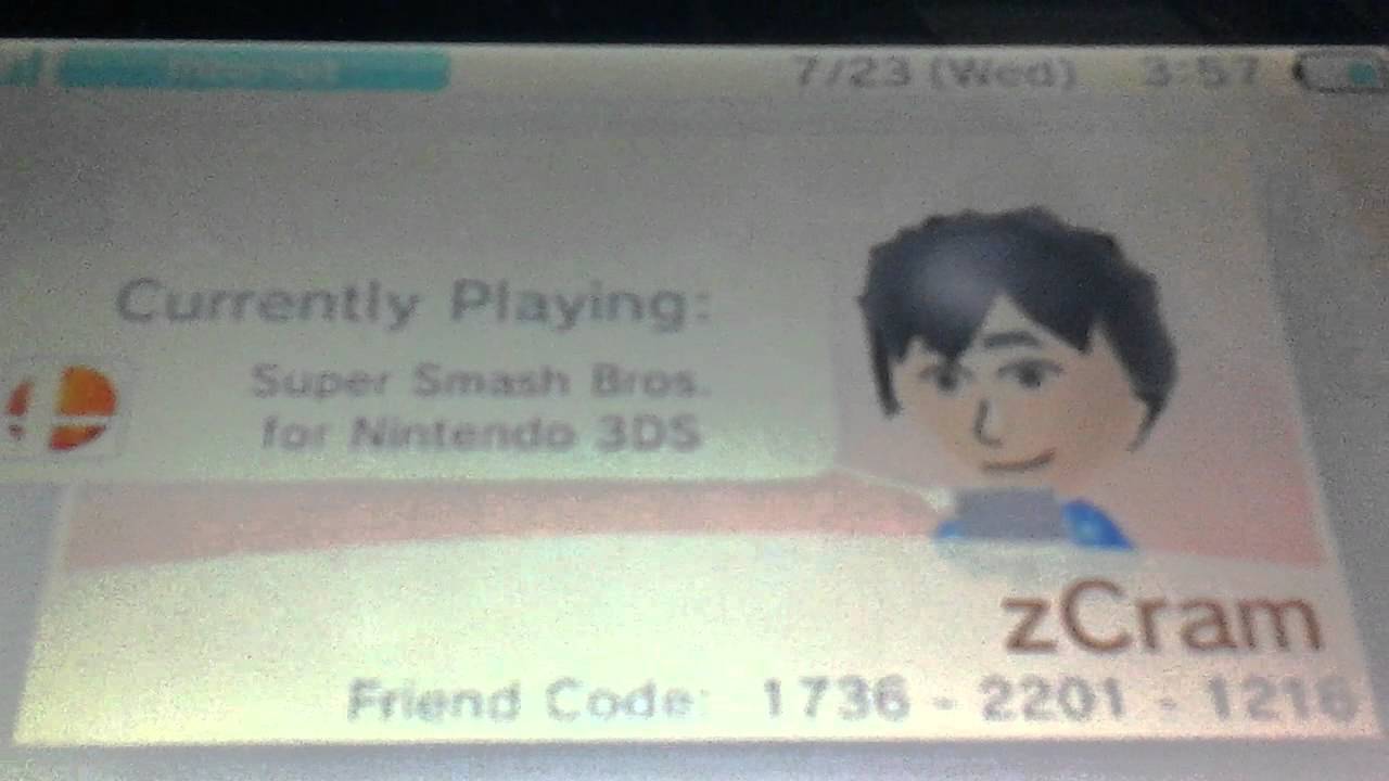3ds friend code 2014 - YouTube