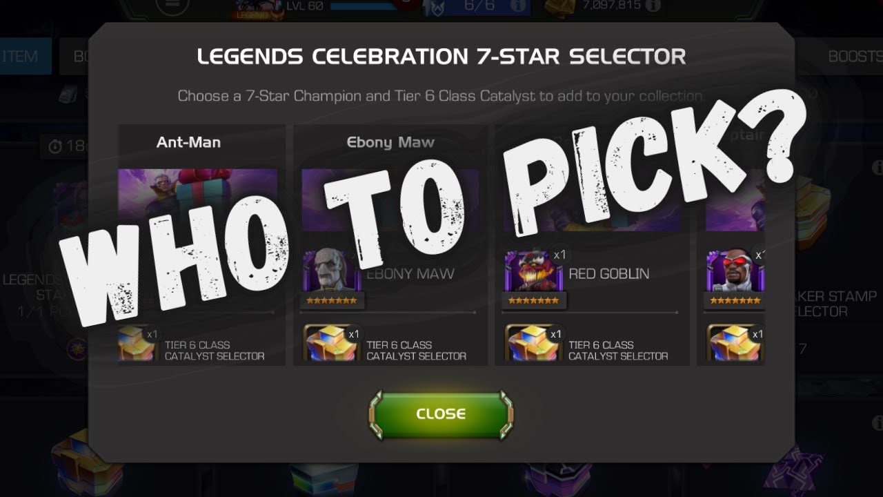 Which 7-star to Pick from the Legends Selector | Best Options | Marvel ...