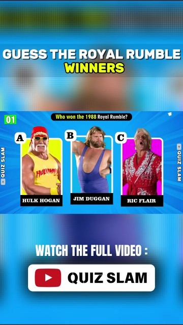 GUESS THE ROYAL RUMBLE WINNER | QS QUIZ WWE 2025 #wwequiz #wwe #wwefan ...