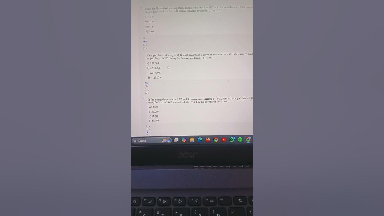 Week 7 solution #environmentalengineering - YouTube