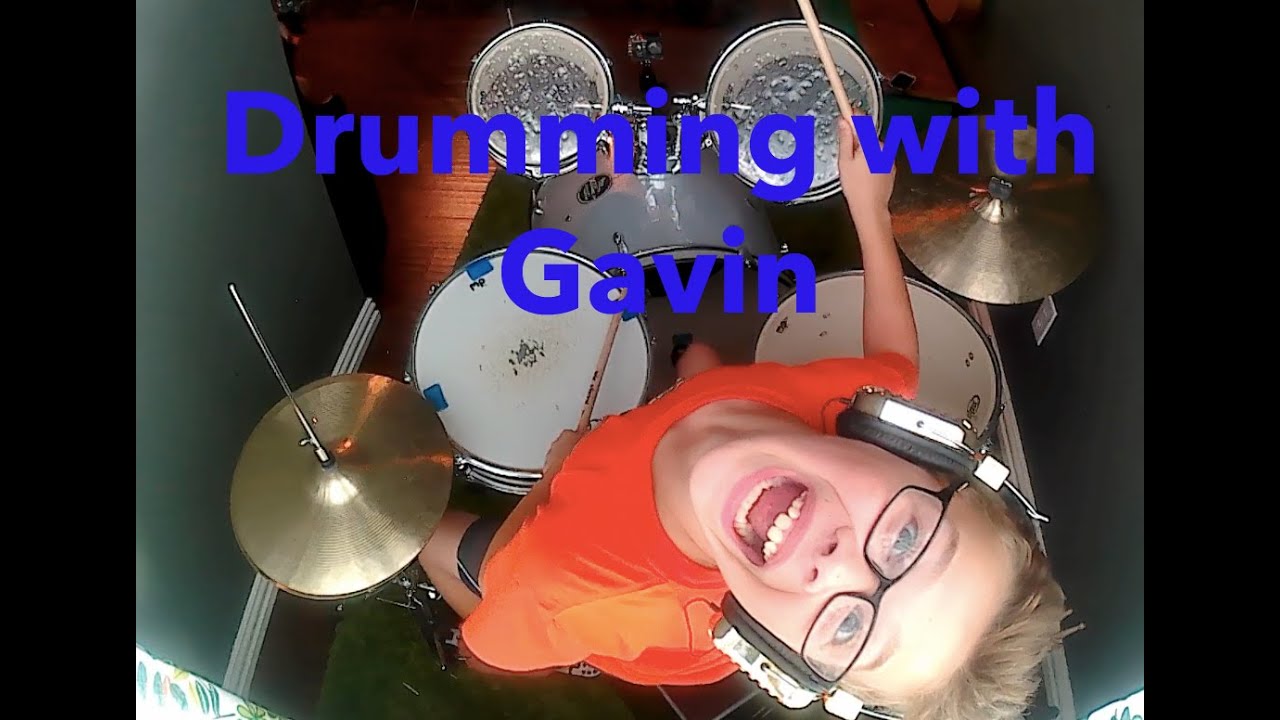 Gavin Rock'n the Drums | 10 Year Old Drummer - YouTube