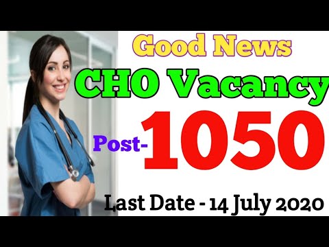 CHO Vacancy 2020 | Post-1050 | Community Health Officer | All India ...