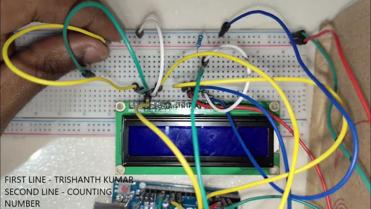 Arduino Project 34: 'LCD Display - First Line Middle' Created by Trishanth Kumar - YouTube