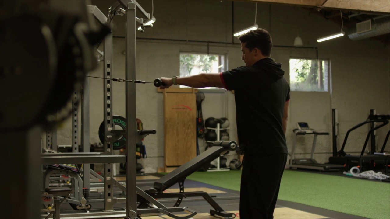 Cable Scapular Retraction to Shoulder Extension - YouTube