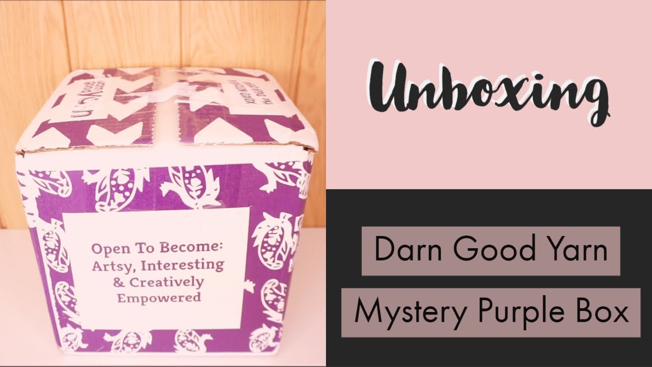 Unboxing Darn Good Yarn Mystery Purple Box - YouTube