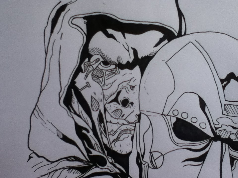 Drawing Dr.Doom, Fantastic Four from Marvel comics - YouTube