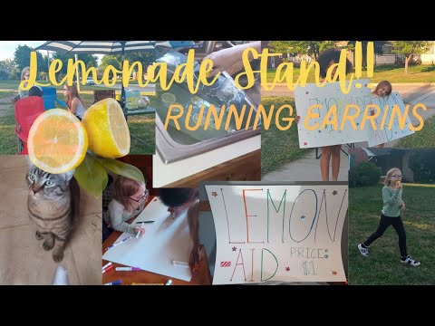 Vlog: Running Earrins/Lemonade Stand - YouTube
