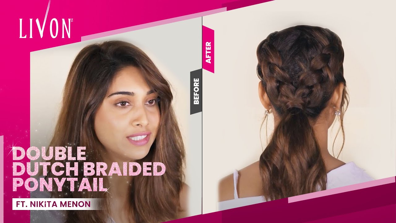 Chic Double Dutch Braided Ponytail ft. Nikita Menon | Party Hairstyles ...