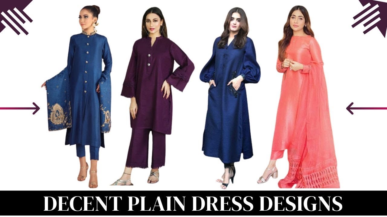 DECENT PLAIN DRESS DESIGNS - YouTube