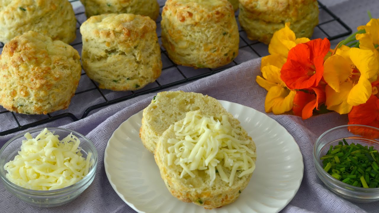 Cheese & Chives Scones Recipe - YouTube