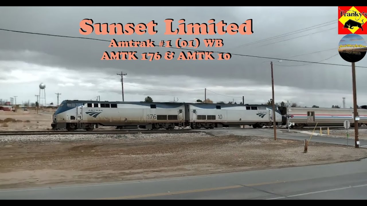 Amtrak #1 (01) Sunset Limited (176-10 x 7) - 01/02/2024 - YouTube