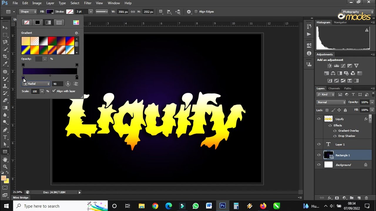 Liquify Text / Photoshop Tutorials / Vlog 2022 / Melting Text - YouTube
