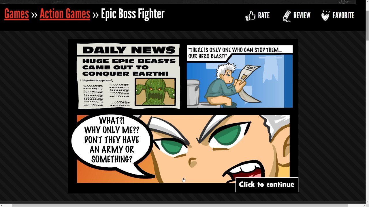 Flash game(:Epic Boss Fighter - YouTube