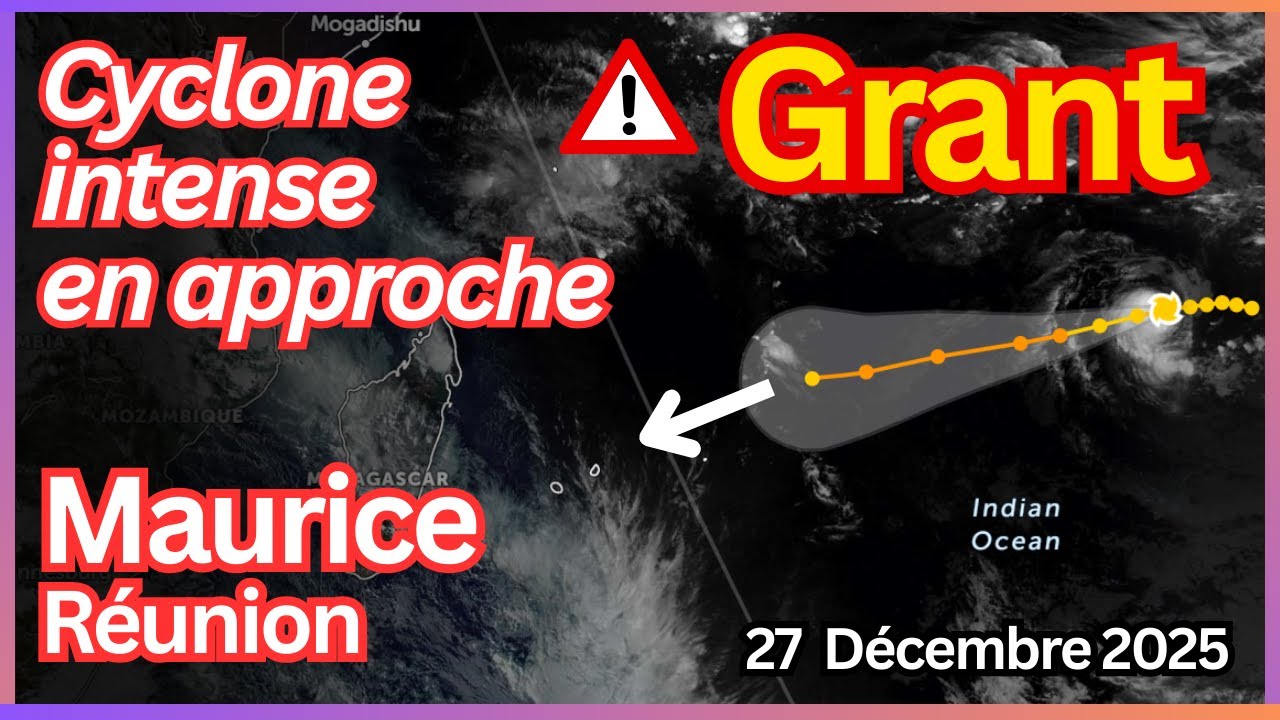 Le cyclone intense Grant s’approche de Maurice et de l’île de La ...