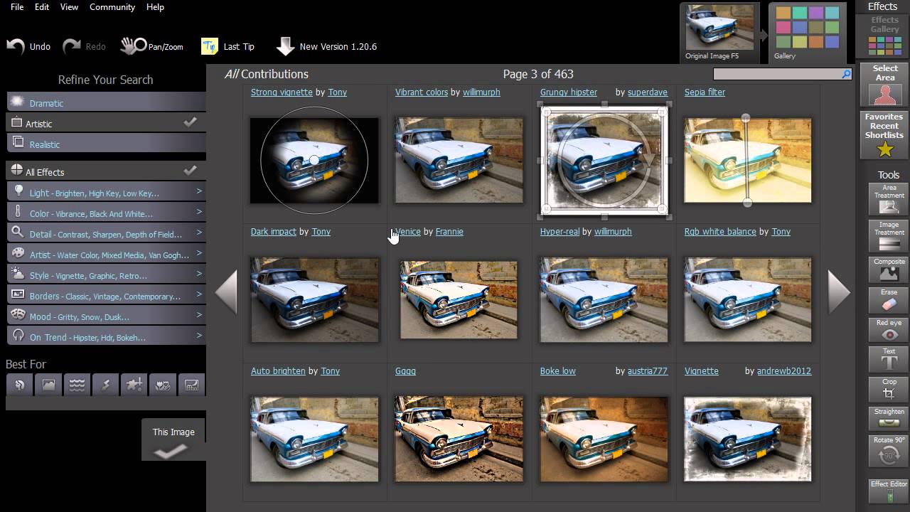 Smart Photo Editor - How To Browse The Effects Gallery - YouTube