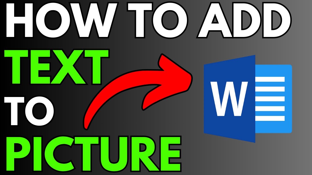 How To Add Text To A Picture In Microsoft Word - YouTube