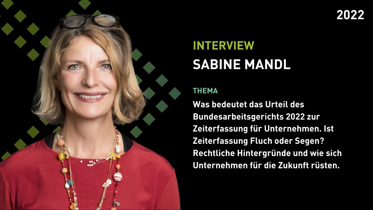 Interview zum Thema Zeiterfassung mit PCS Juristin Sabine Mandl - YouTube
