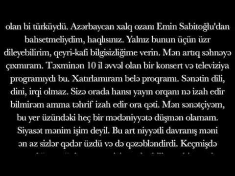 Ozcan Deniz Azerbaycandan uzr istedi