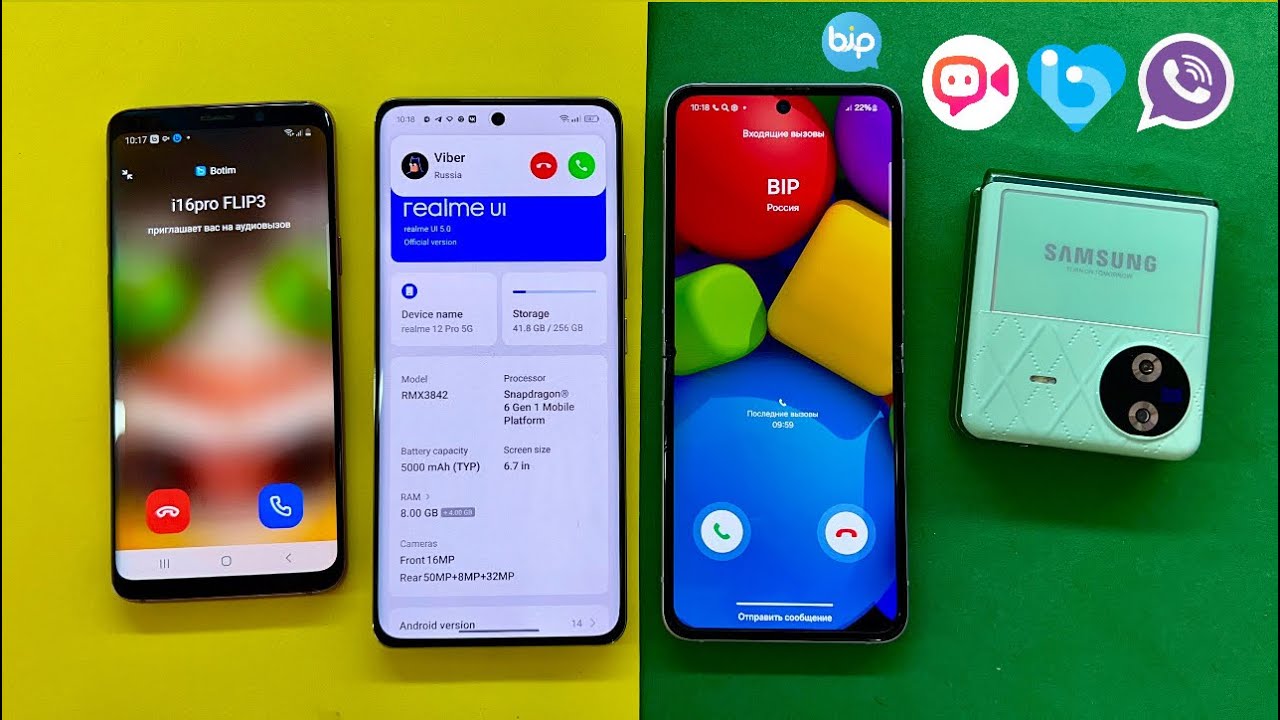 JusTalk + Botim + Viber + BiP Incoming Call Samsung S9 z Flip 3 Realme ...
