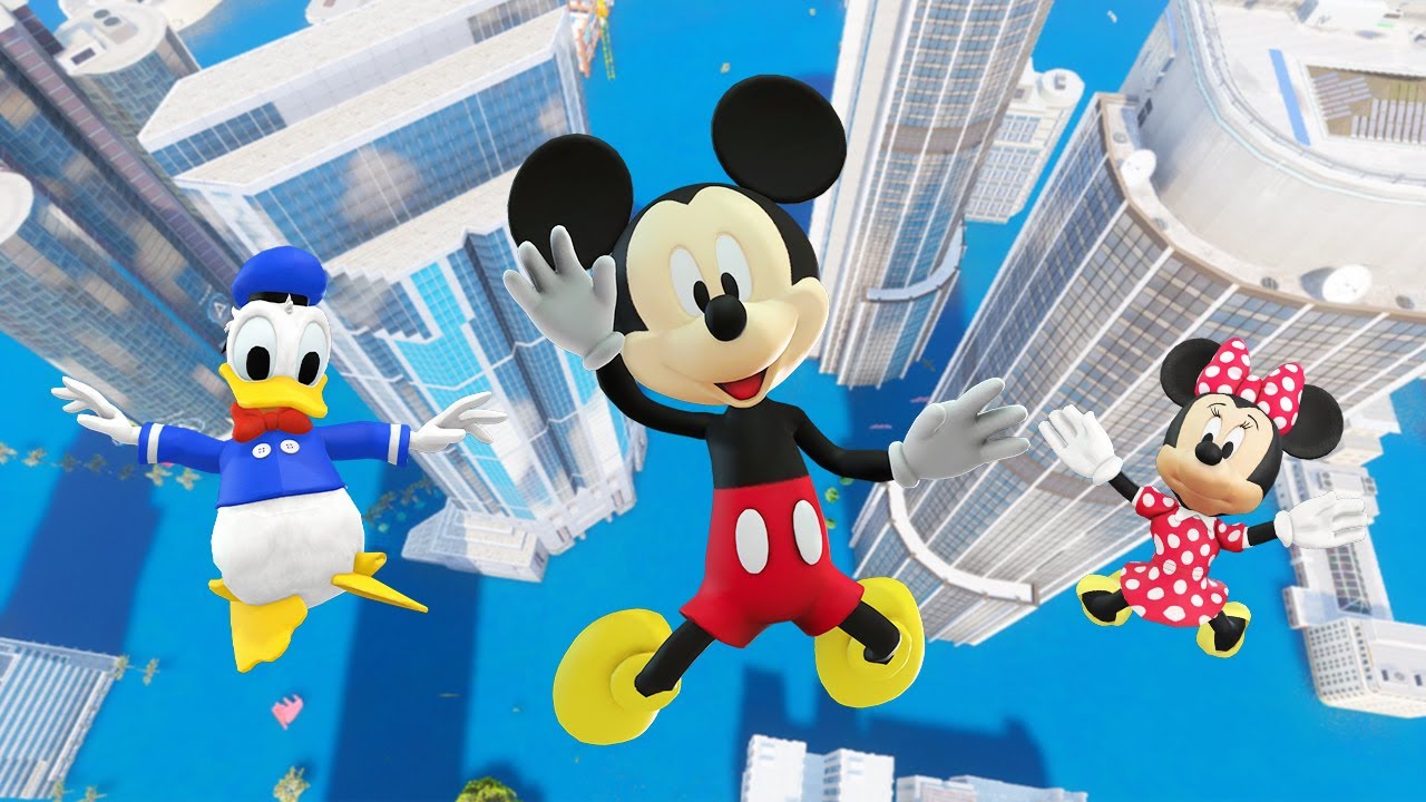 GTA 5 Mickey Mouse, Minnie Mouse, Donald Duck Funny Ragdolls & Fails ...
