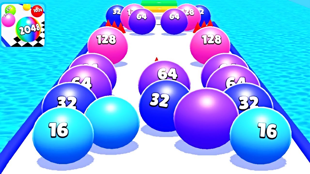 Ball Run 2048 Merge Race Run 3D ! All Levels Gameplay (47-56) android ...