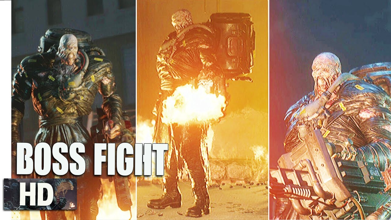 Resident Evil 3 Remake -Nemesis With Flamethrower Boss Fight 1080P ...