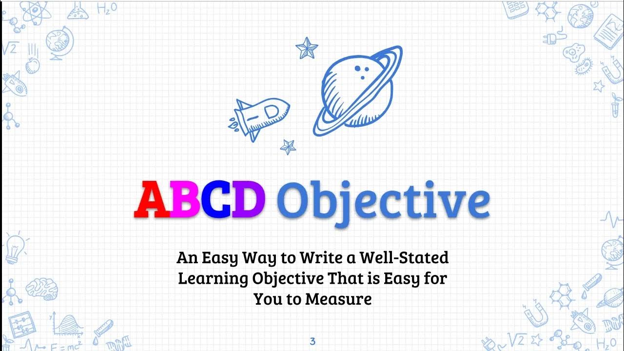 Writing ABCD Objectives - YouTube