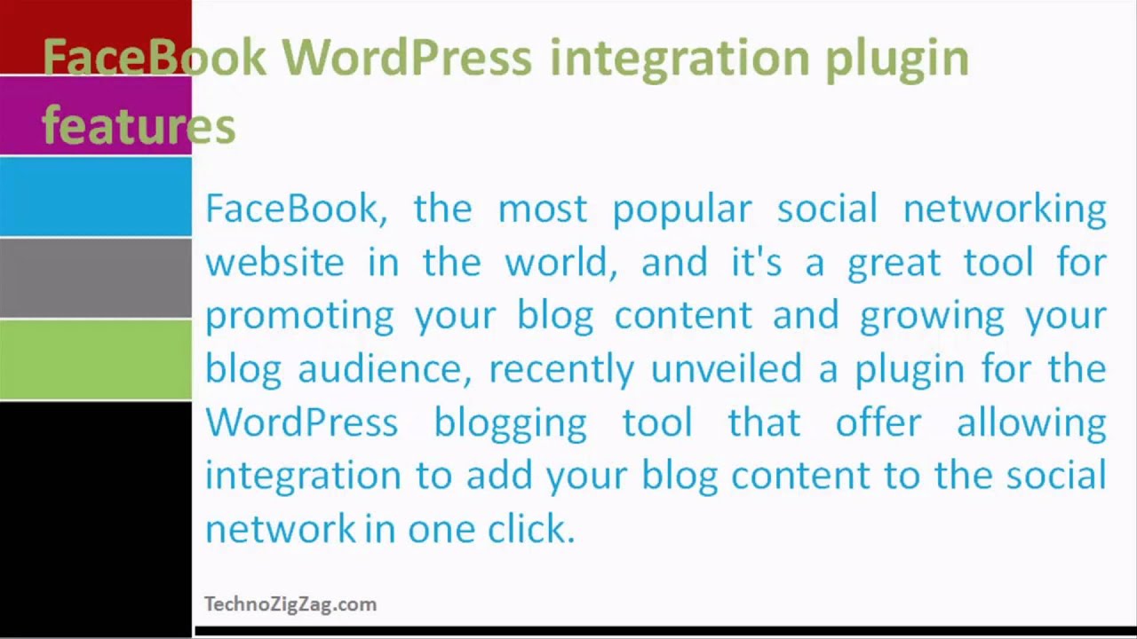 Facebook WordPress integration plugin features - YouTube
