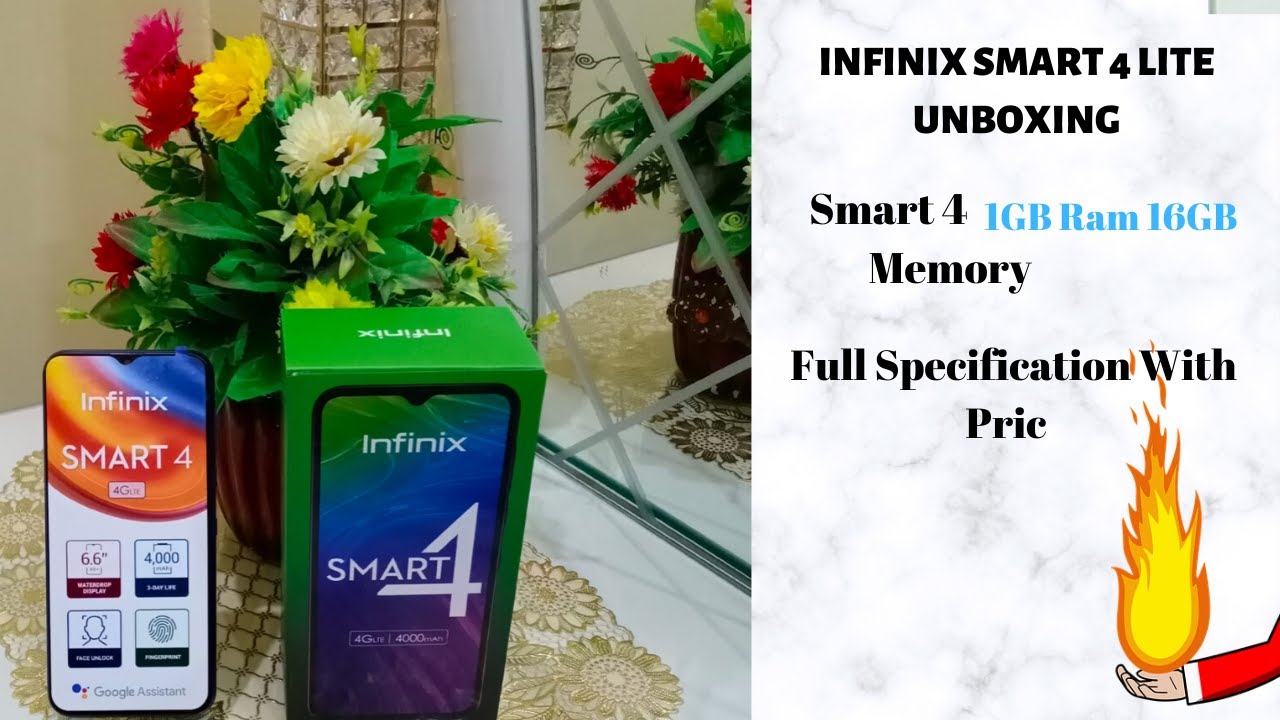 Infinix New Model Smart 4 Lite Unboxing In Pakistan| 1GB 16GB |4000 MAH ...