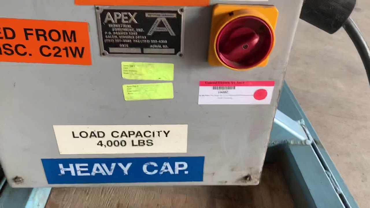 Scisssor lift table 4,000 pound capacity 90 degree tilt table - YouTube