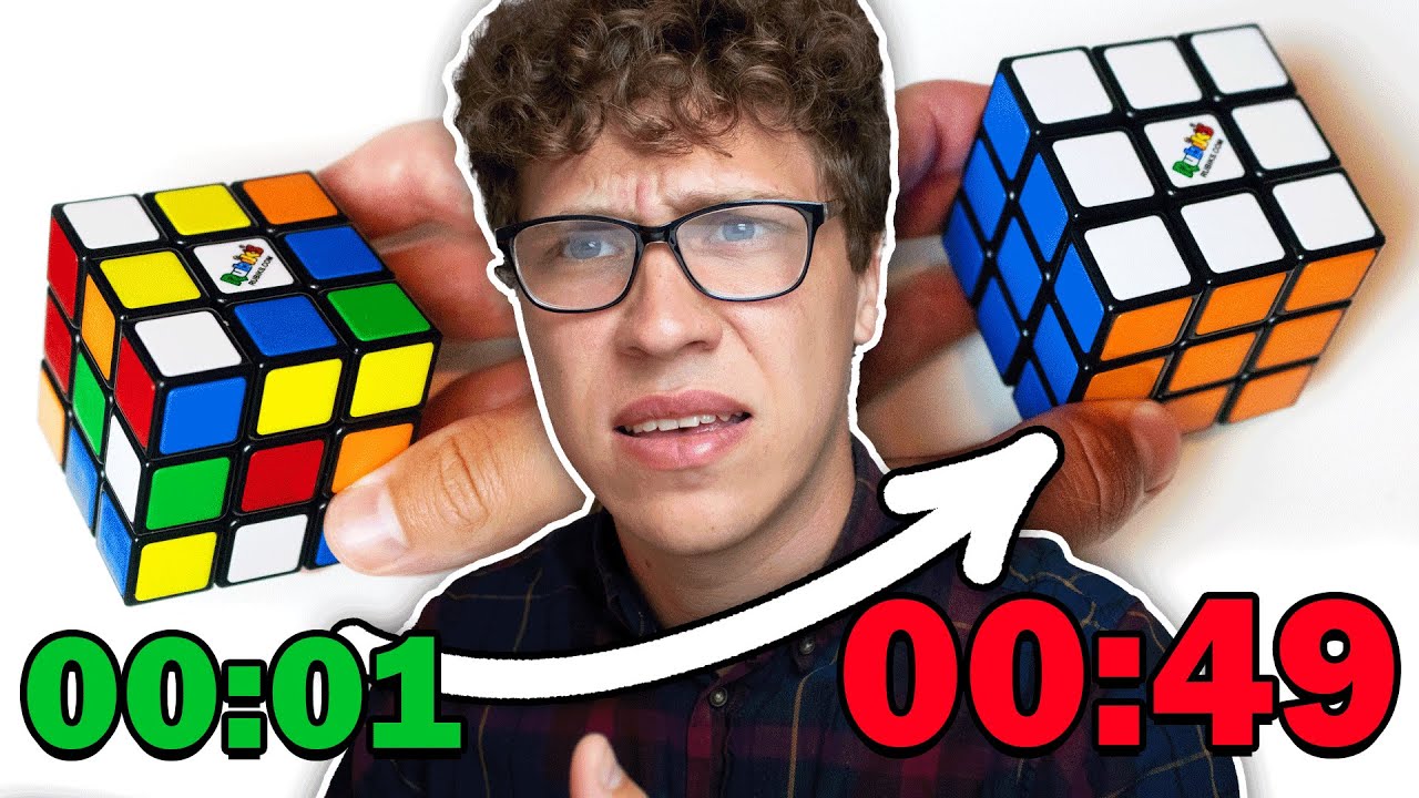 DETTE er hvor fort jeg løste en Rubik's Kube for første gang! - YouTube