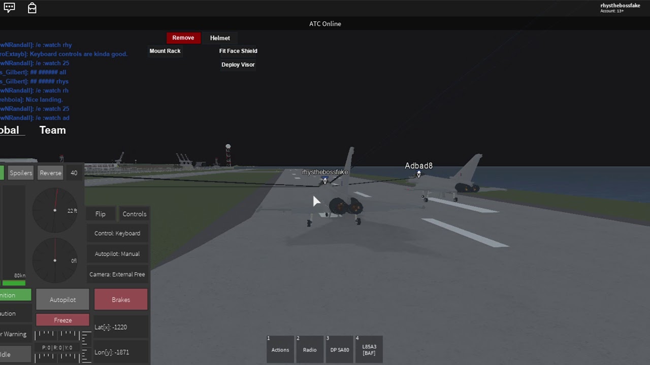 Roblox RAF No.II Squadron members Butter landing - YouTube