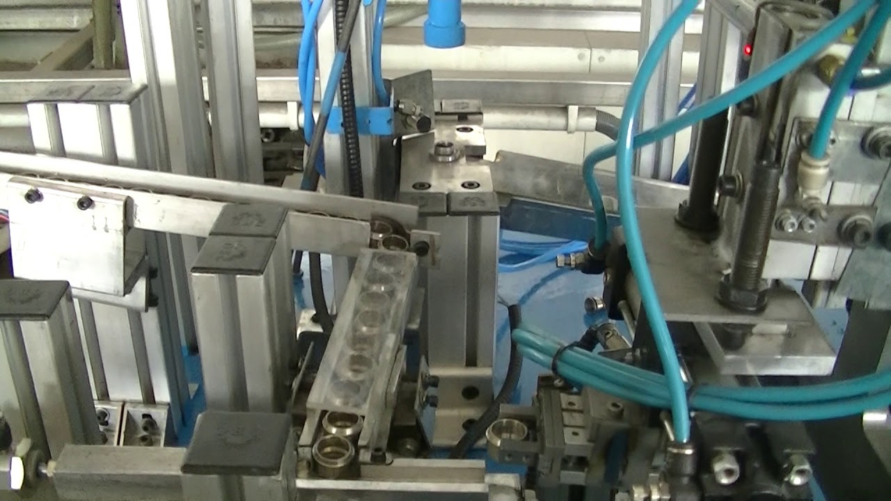 Automatic special machine for assembly of tube press fittings - YouTube