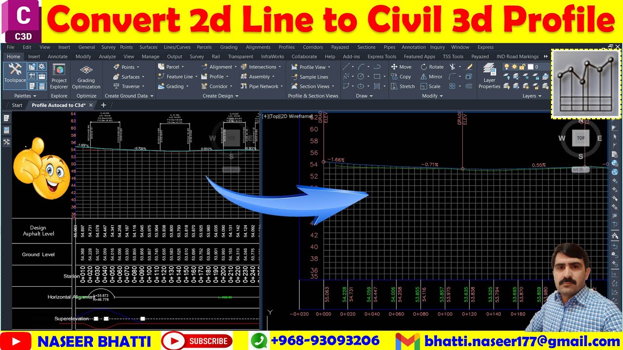 Convert 2d Line to Civil 3d Profile | Profile from Existing Polylines ...