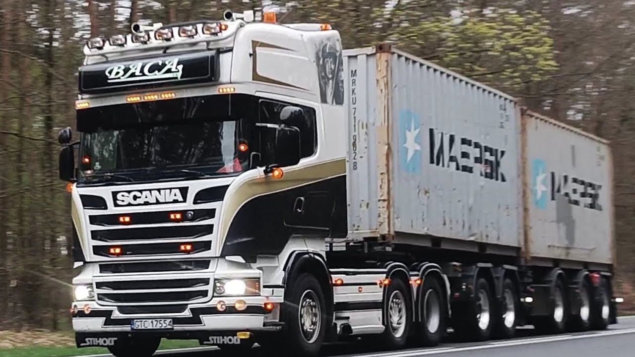 Scania R500 V8 Open pipe "Janosik" BACA Transport - YouTube