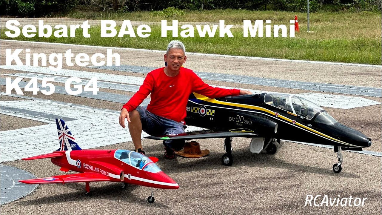Sebart Mini BAe Hawk with Kingtech K45 G4 - YouTube