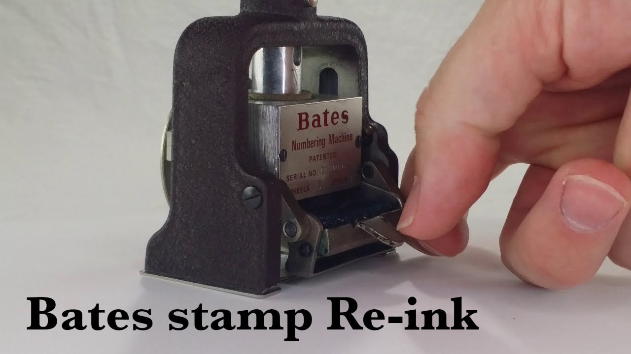 Bates Stamp ink replacement - YouTube